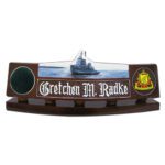 U.S. Army Tug Boat Wooden Desk Name Plate with rank
