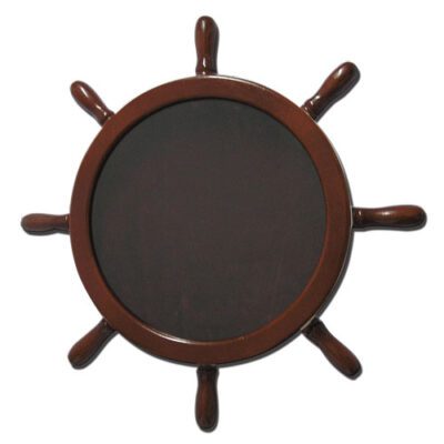 U.S. Navy Ships Wheel Retirement Mahogany Shadow Box