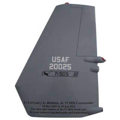 USAF CV22 Osprey Authentic Tail Flash mahogany wooden plaque