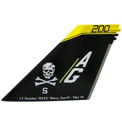 USAF F18F Authentic Tail Flash mahogany wooden plaque
