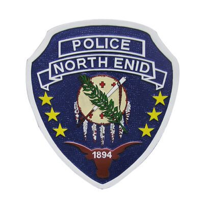 North Enid, Oklahoma Police Department Seal Wooden Plaque