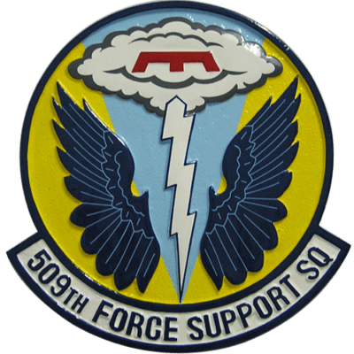 Air Force (USAF) 509th Force Support Squadron Emblem Wooden Plaque – U.S. Federal Government ...