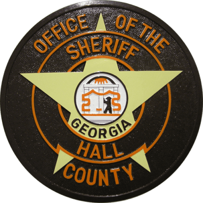 Hall County, Georgia Sheriff’s Department Seal Wooden Plaque – U.S ...