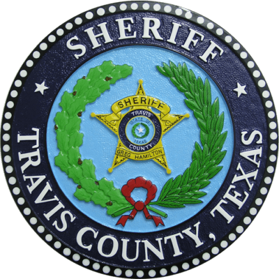 Travis County, Texas Sheriff's Department Seal Wooden Plaque