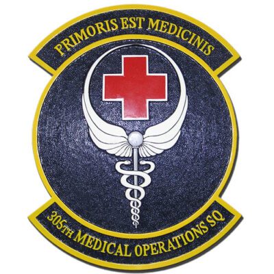 Air Force 305th Medical Operations Squadron Emblem Plaque