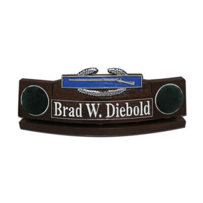 U.S. Army Combat Infantryman Badge Wooden Desk Name Plate