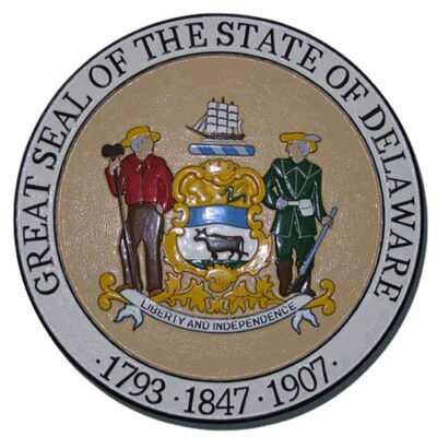 Delaware Official State Seal Wooden Plaque – U.S. Federal Government ...