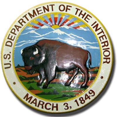 Department of the Interior (DOI) Official Seal Wooden Plaque
