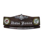 U.S. Navy EIDWS Insignia Wooden Desk Name Plate with rank