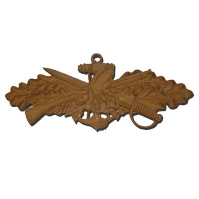 Navy Seabee Combat Warfare Specialist Insignia Wooden Plaque