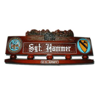 Custom U.S. Army Wooden Desk Name Plates | Master Plaques