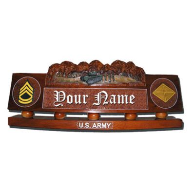Custom U.S. Army Wooden Desk Name Plates | Master Plaques