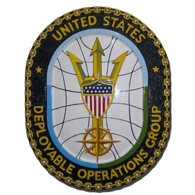 U.S. Coast Guard (USCG) Deployable Operations Group Seal Wooden Plaque ...