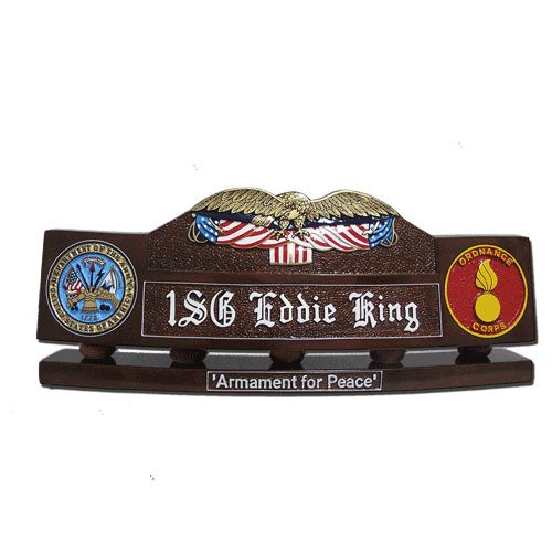 USMC Eagle & Flag Desk Name Plate Model 1 | U.S. Federal Government ...