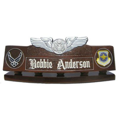 Air Force (USAF) Enlisted Aircrew Badge Wooden Desk Name Plate – U.S ...