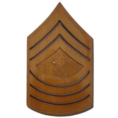 Marine Corps Master Gunnery Sergeant Insignia Wooden Plaque