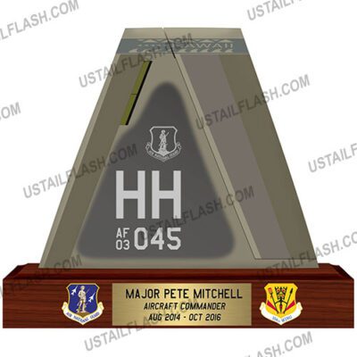 Military aircraft wood tail flashes - desktops & wall mounts
