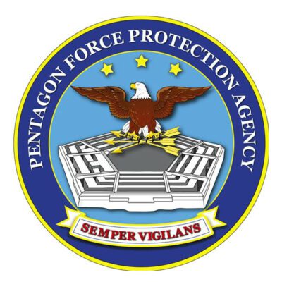 Military Pentagon Protection Agency Seal Mahogany Plaque